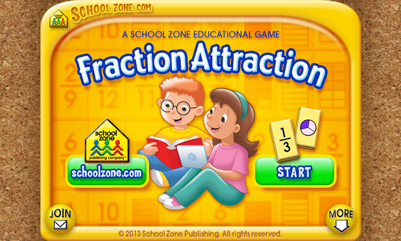School Zone - Fraction Attraction - Ages 8+, Basic Math Fractions ...
