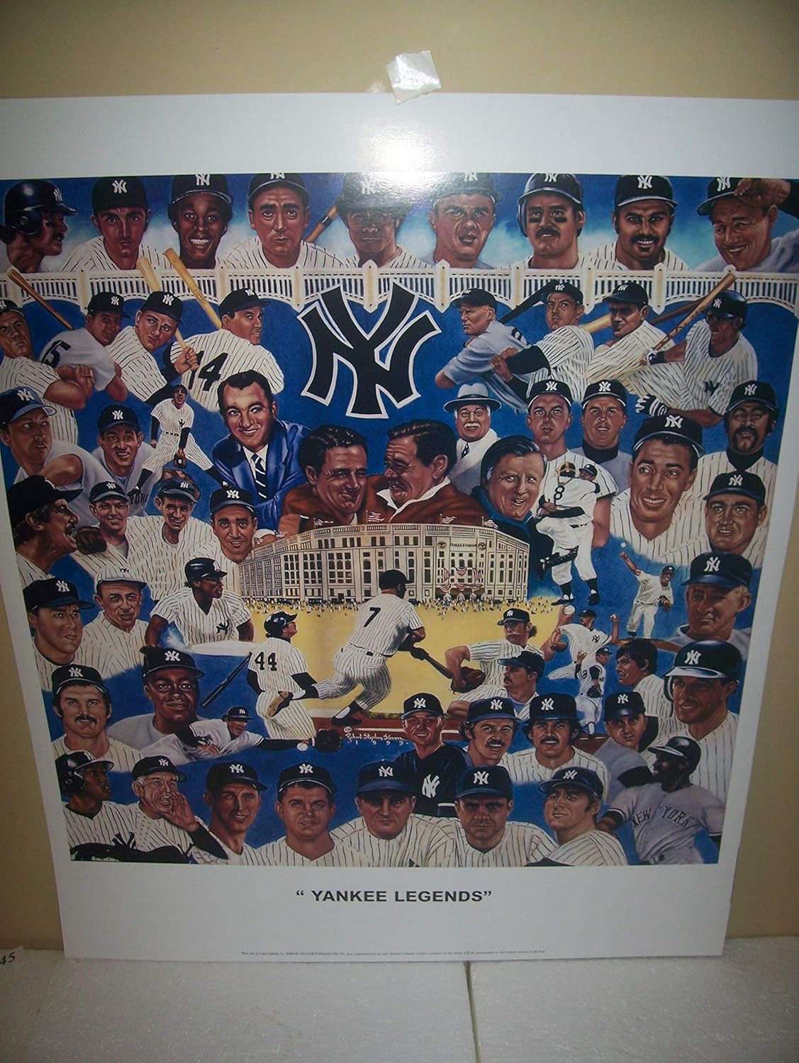 Amazon.com: New York Yankee Legends Lithograph by Robert Simon ...