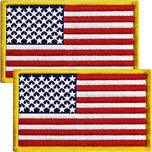 Amazon.com: Bluyellow 2Pcs American Flag Patch Set, Embroidered Tactical Patches for Backpacks ...