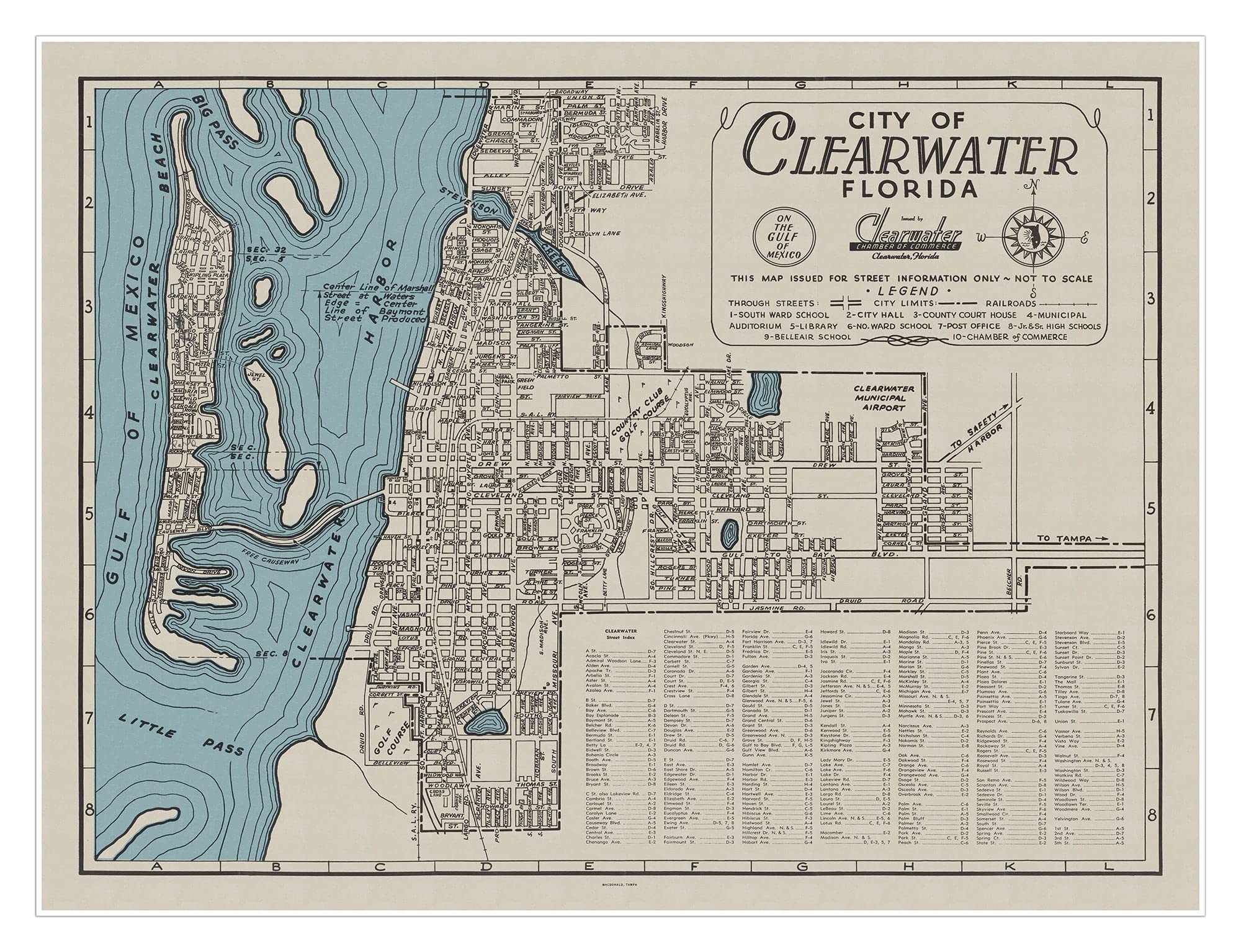 Printable Map Of Clearwater Beach Florida