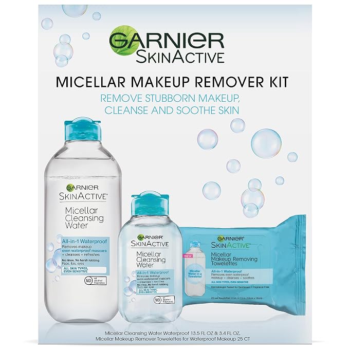 Amazon.com: Garnier SkinActive Micellar Waterproof Makeup Remover Kit ...
