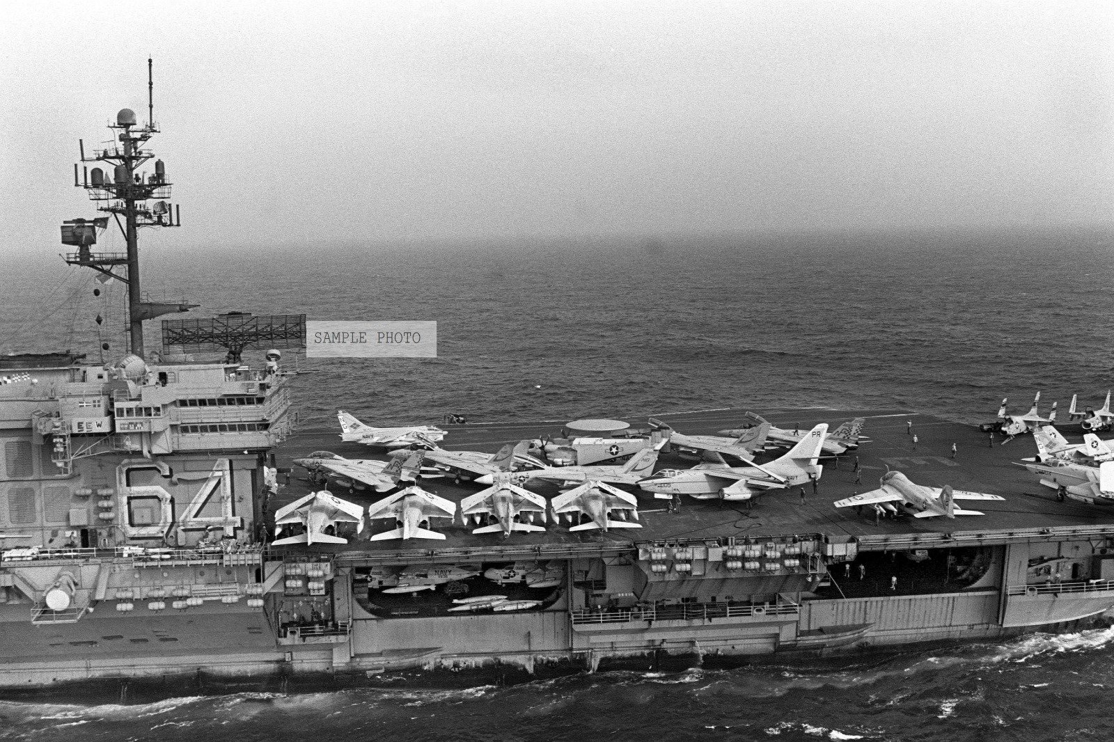 Buy Photo An aerial starboard view of the amidships section of the ...