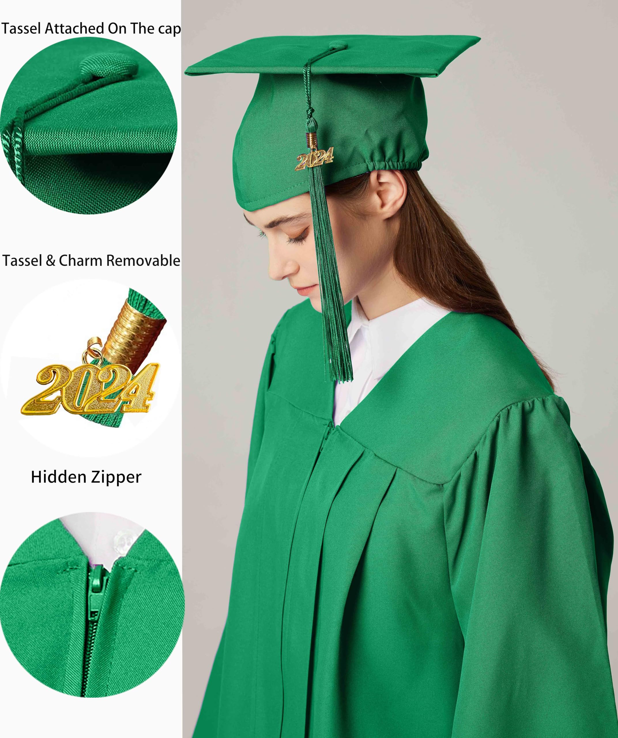 Snapklik.com : MyGradDay Unisex Matte Graduation Cap And Gown 2024 ...