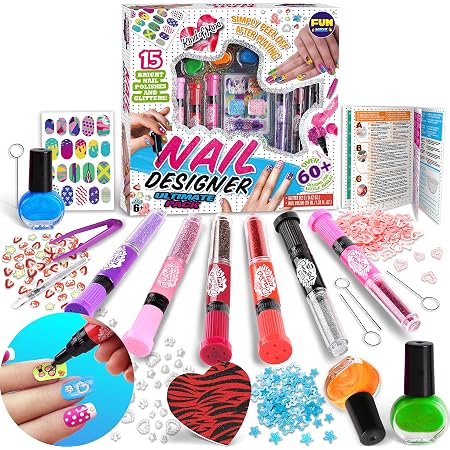 Amazon.com : Amagoing Nail Polish Kit for Girl Ages 6-12, Kids Nail Art ...
