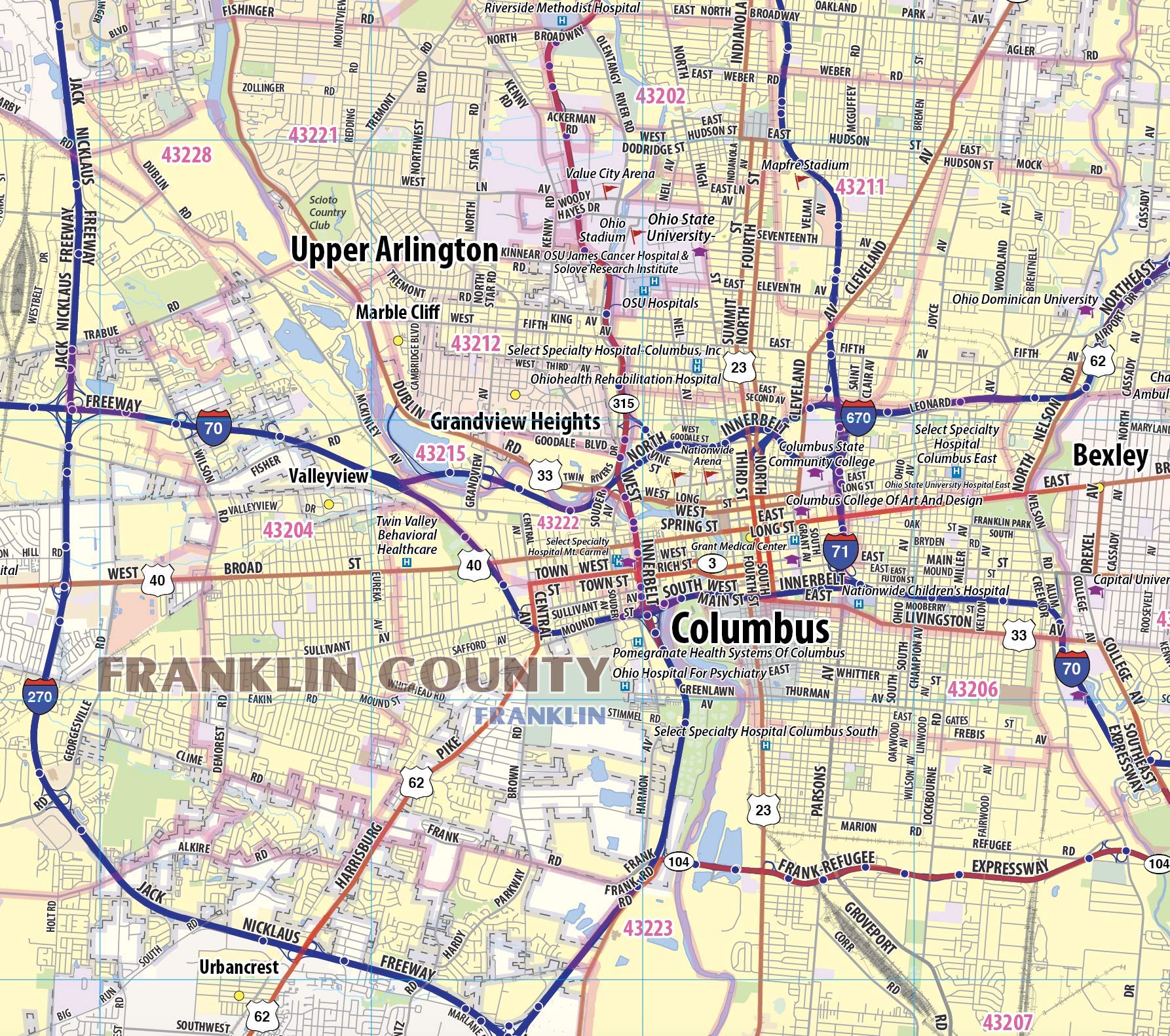 Columbus City Limits Map