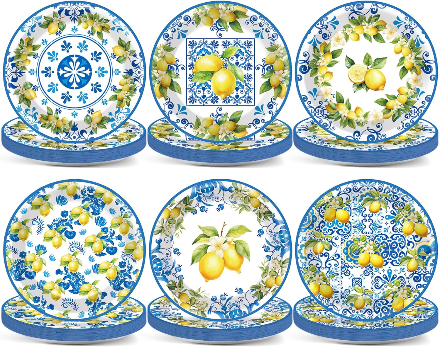 Amazon.com: 60PCS Lemon Party Paper Plates for Lemon Theme Party ...