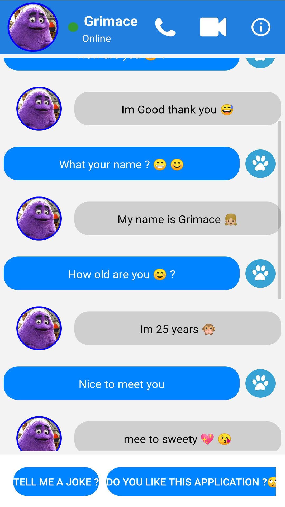 Fake Video Call Purple Monster:Amazon.in:Appstore for Android