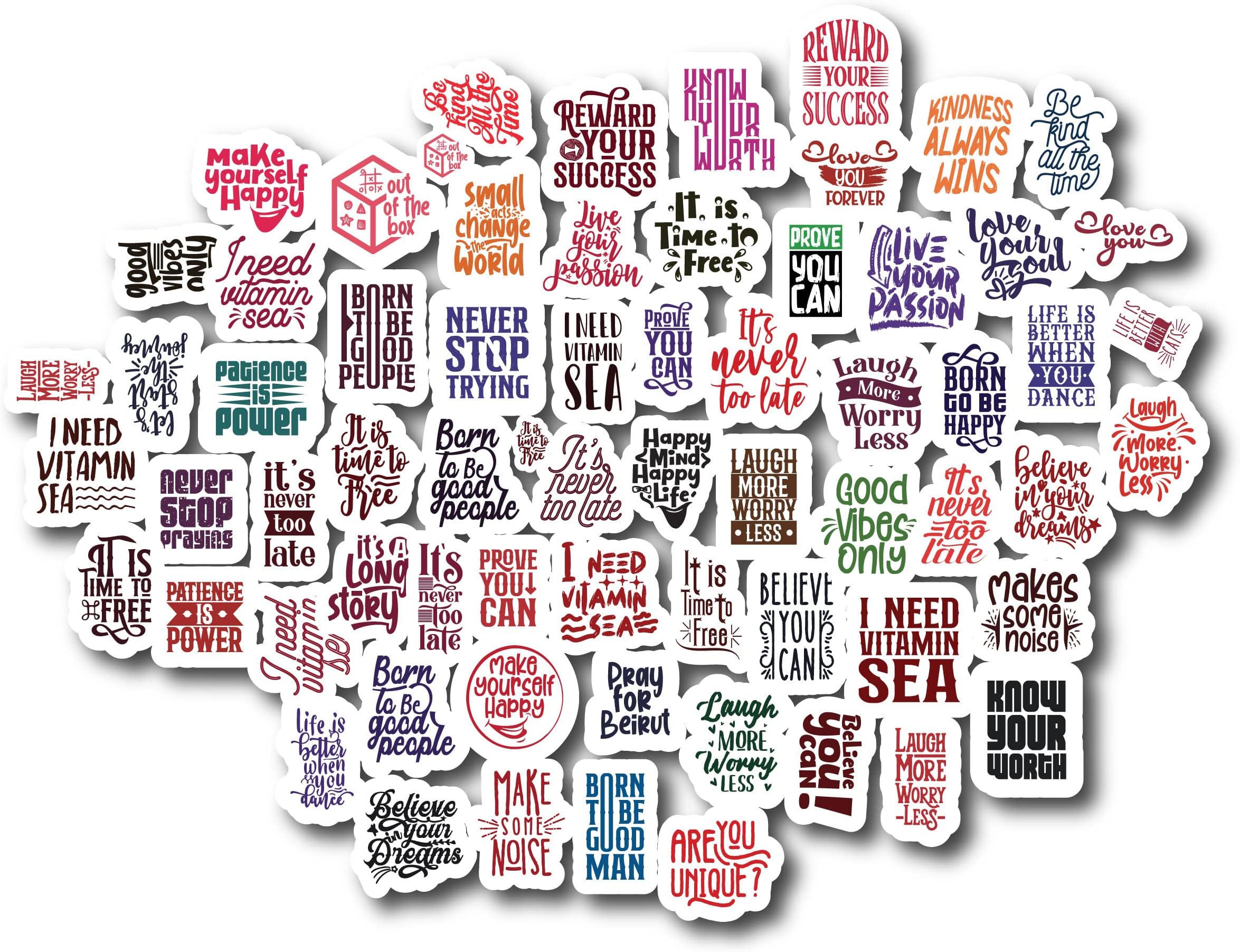 anujarusiya Gentle Reminders Stickers | 59 Motivational Quotation ...