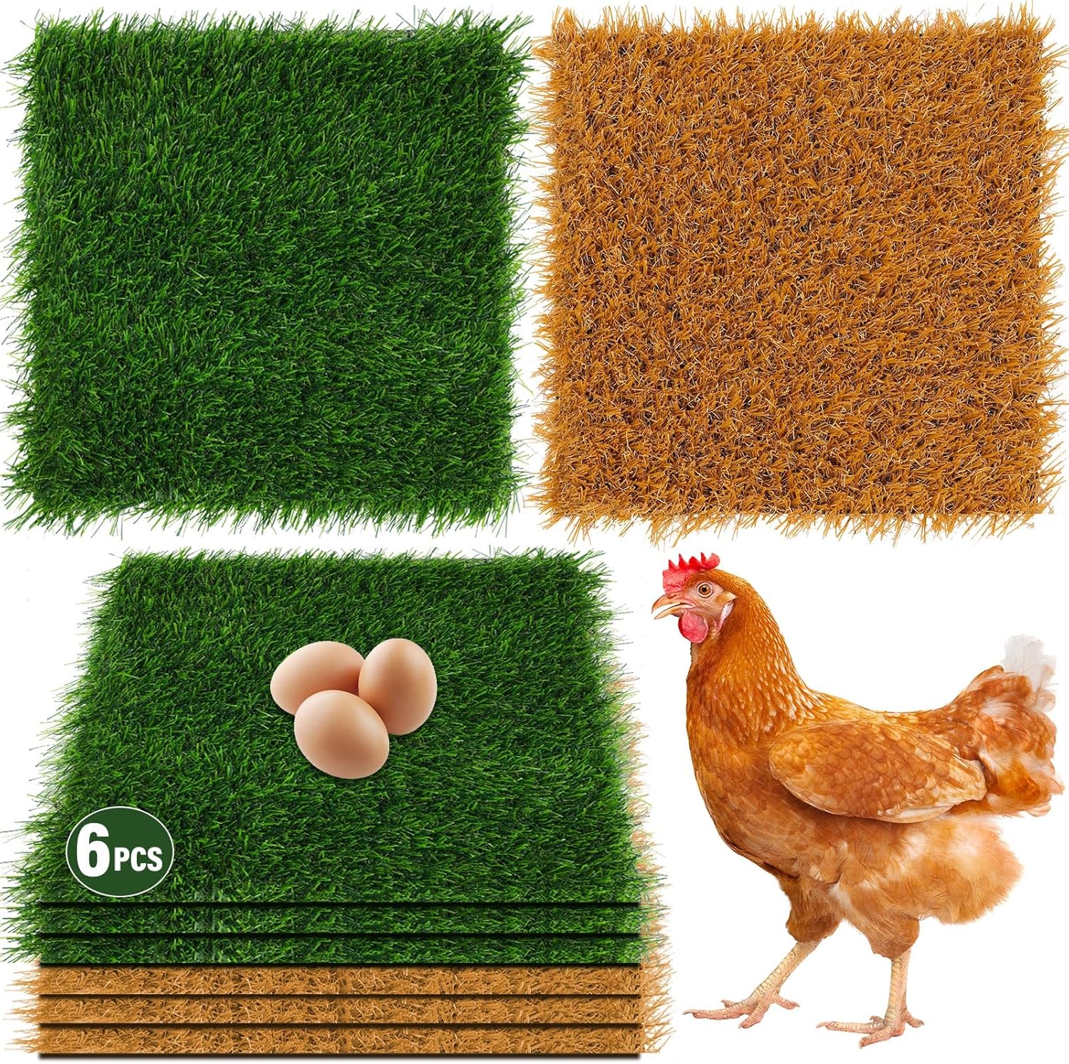 Amazon.com : Jollidecor 6 PCS Nesting Pads for Chicken Coop-12''x12 ...