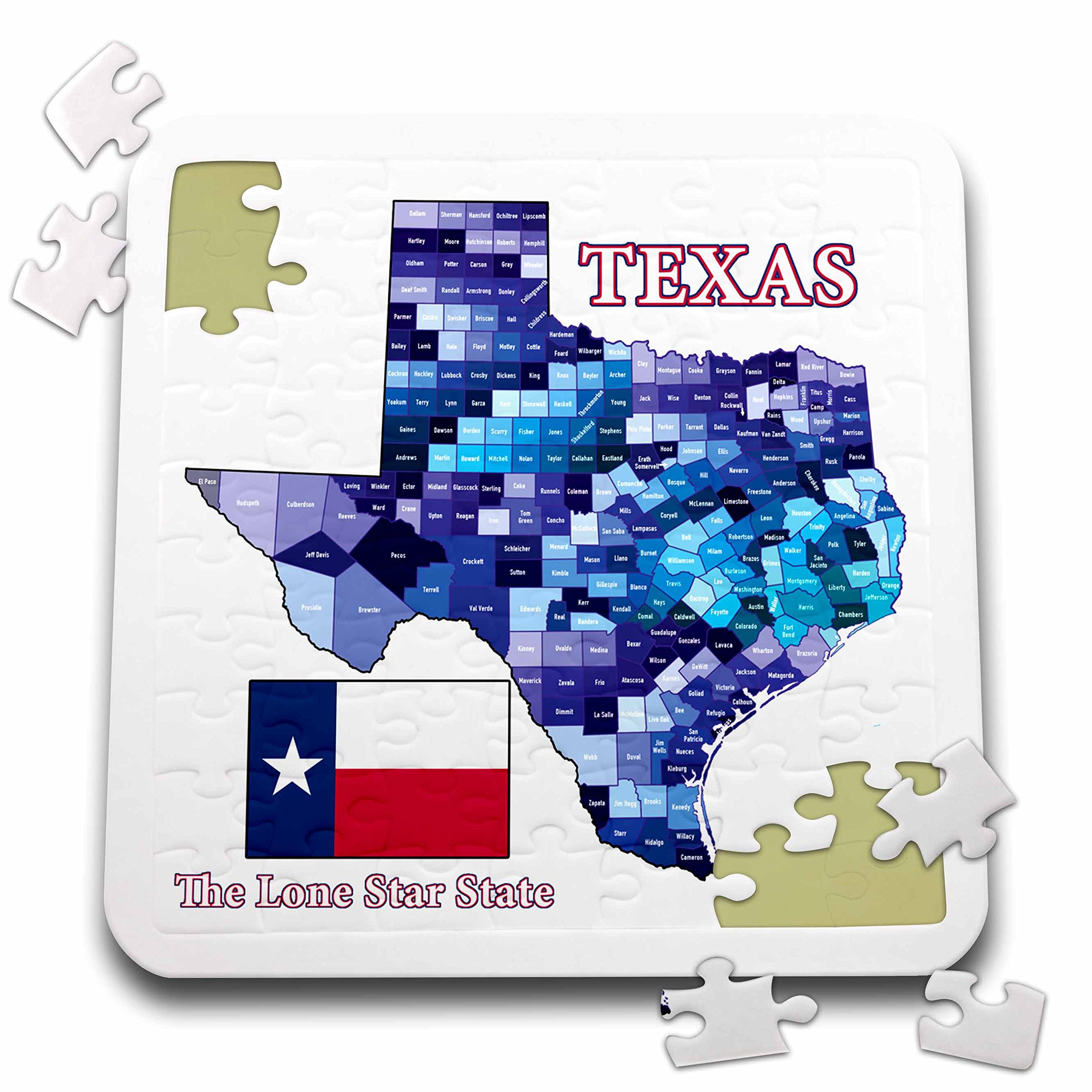 Buy 777images s and s - States - and County of Texas in blues with ...