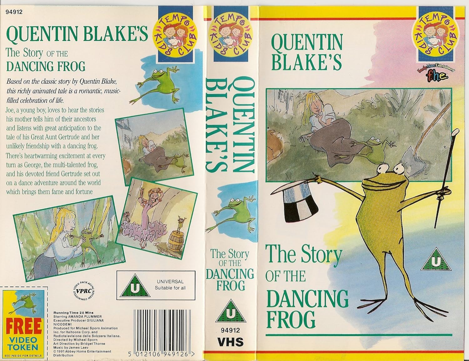 Quentin Blake's The Story Of THe Dancing Frog [VHS Tape] [1991 ...