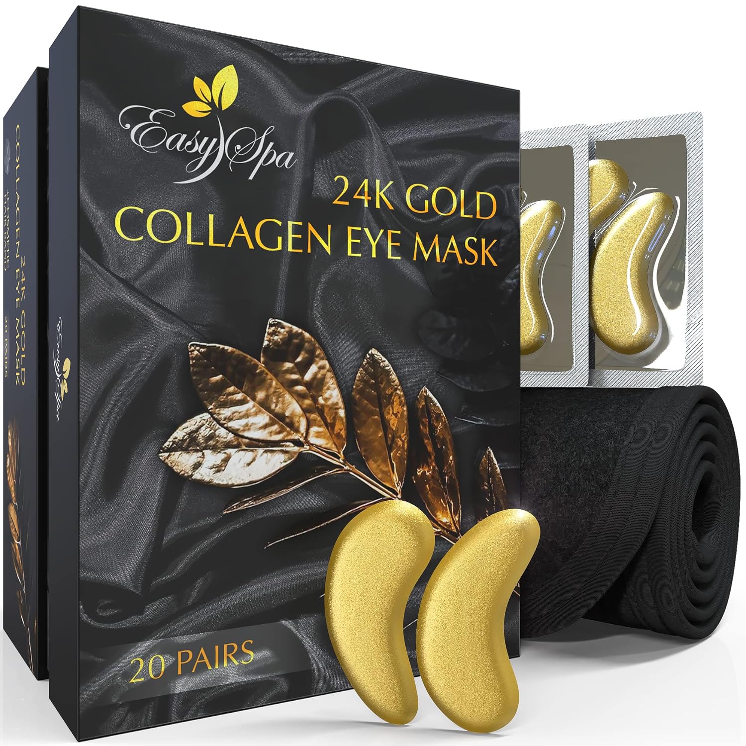 Amazon.com : Collagen Eye Mask 40 pcs - 24k Gold Firming Eye Mask ...