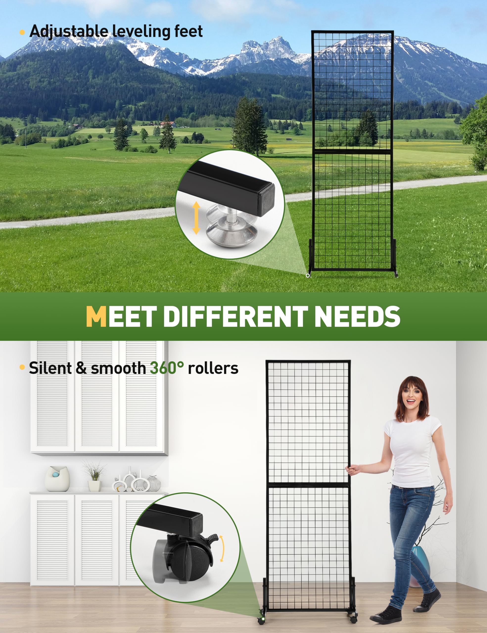 Snapklik.com : Rengue Grid Wall Panels - 2 Packs 2 X 6 Gridwall Panels ...