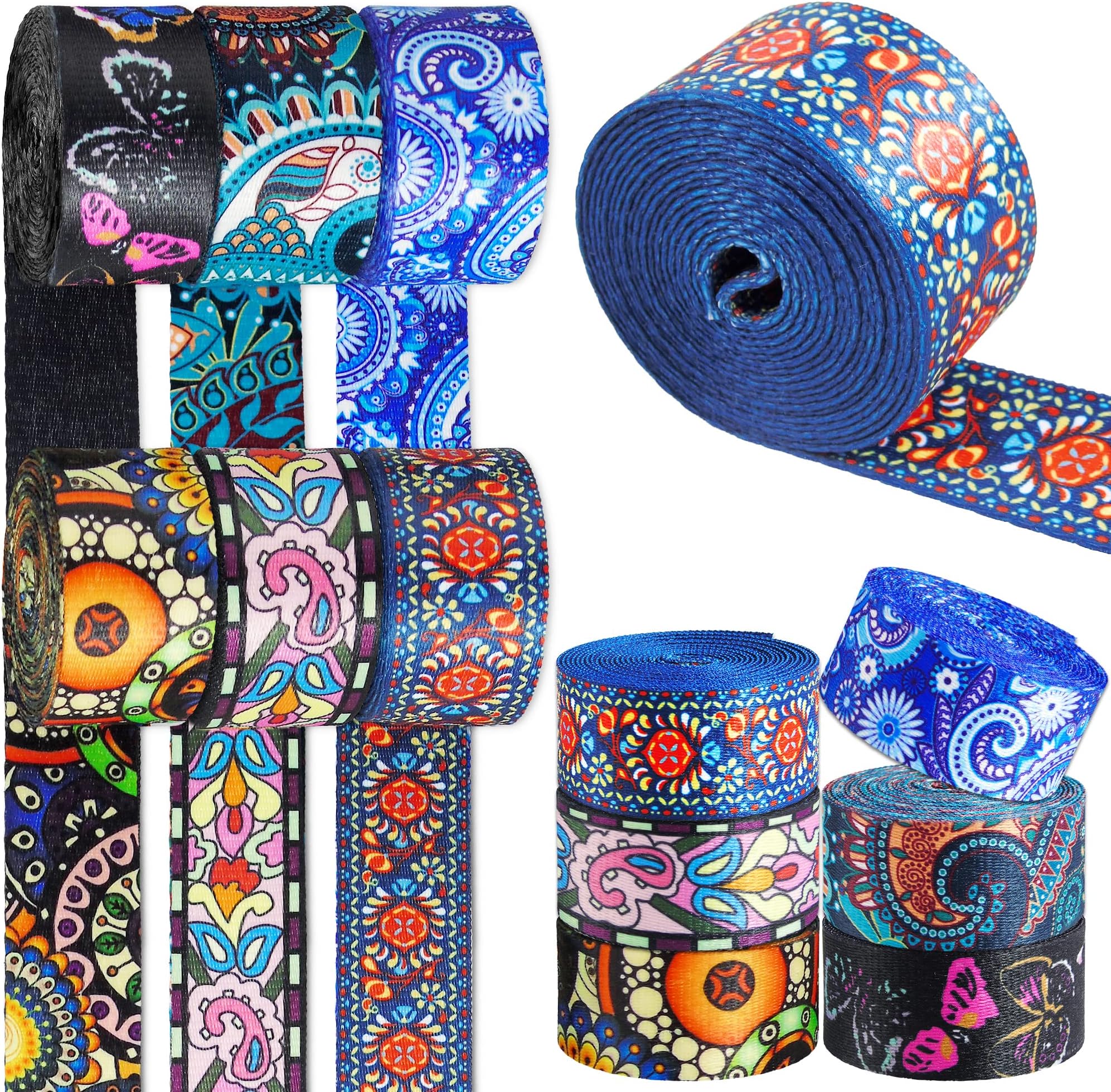 Amazon.com: PECMER Nylon Webbing 1.5 inch -6 Yards Jacquard Cotton ...