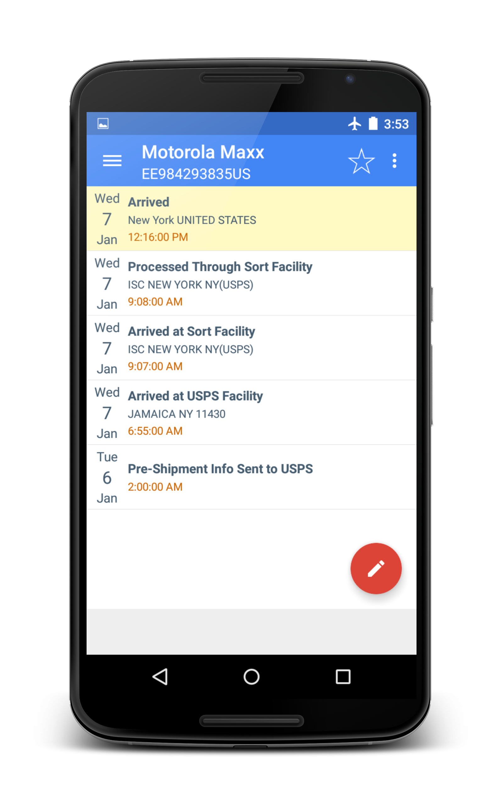 USPS auto tracking system - App on Amazon Appstore