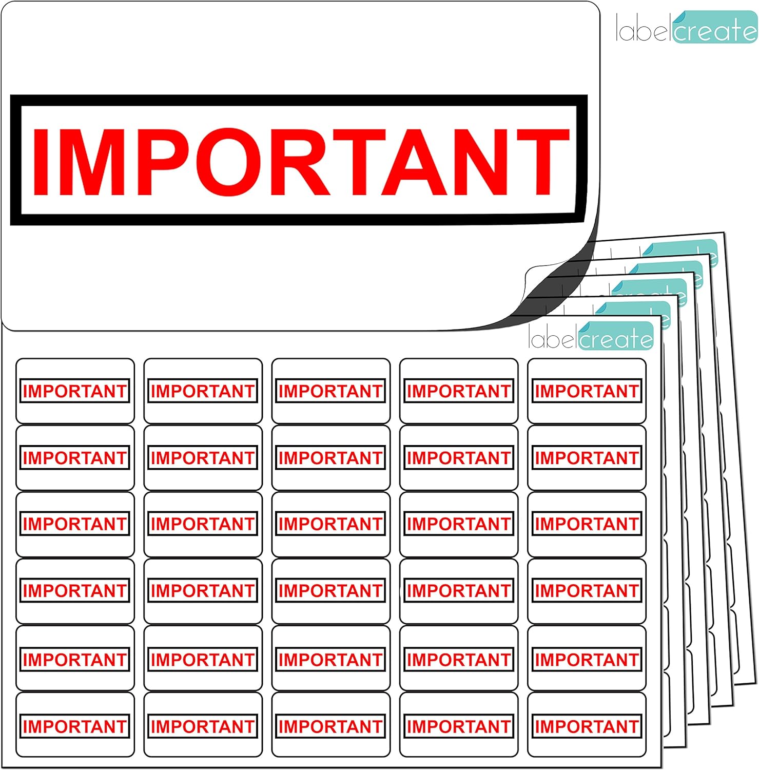 480x Important Stickers (38 x 21mm) Clean, Clear & Consistent. High ...