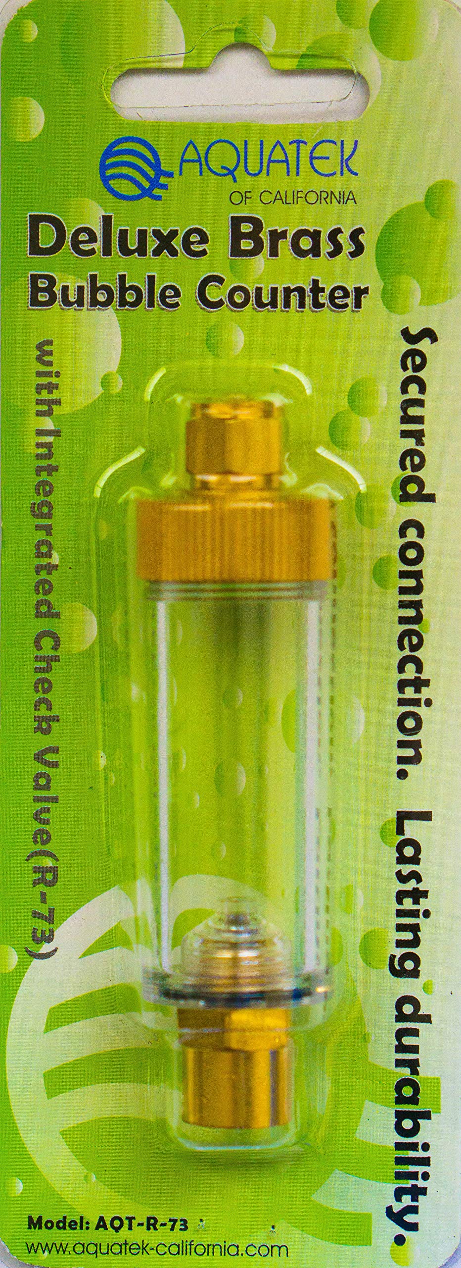 Amazon.com : Deluxe AQUATEK Brass Bubble Counter with Integrated Check ...