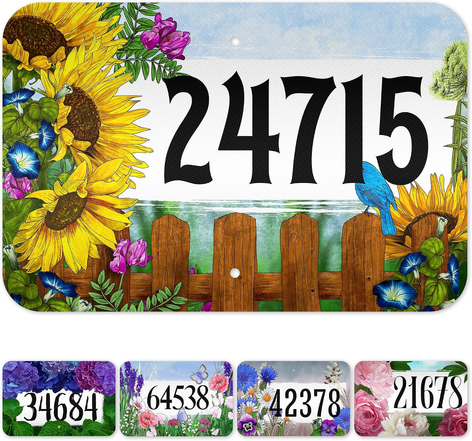 Amazon.com : House Address Sign, House Number Plaque, 12x18 Reflective ...