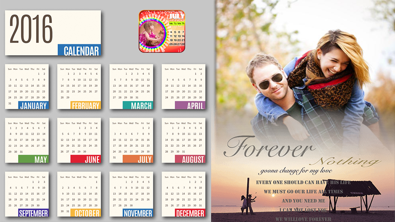Calender Photo Frame : 2016 - App on the Amazon Appstore