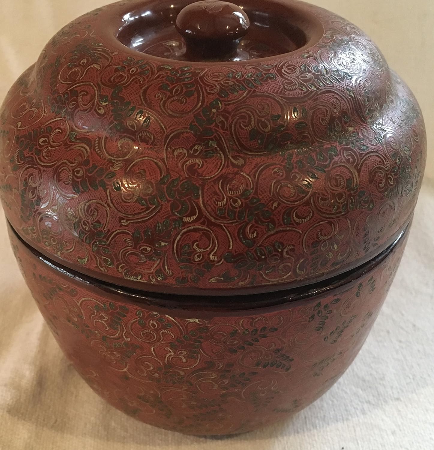 Amazon.com: Hand Made Lacquer Container, Fine Quality, From Myanmar ...