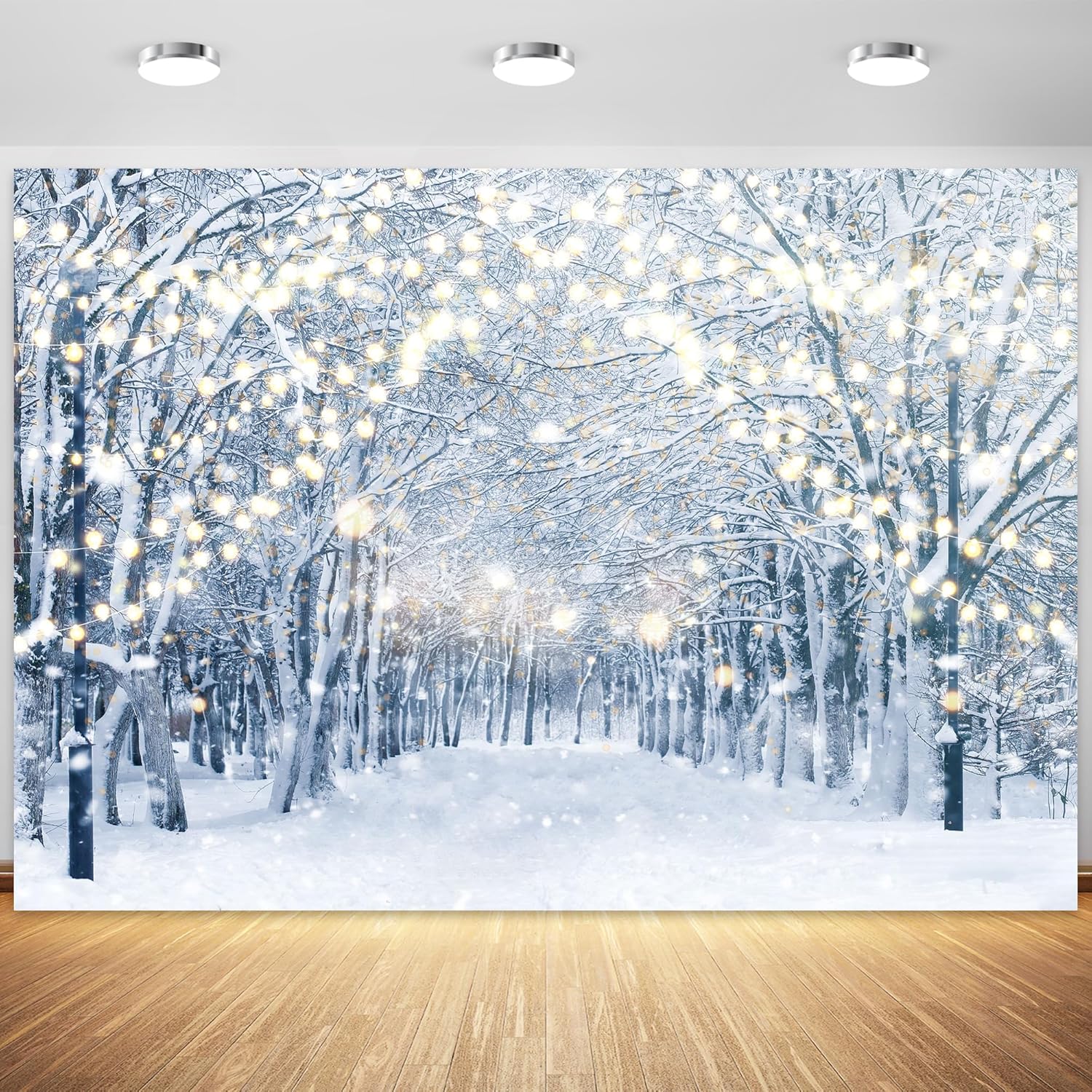 Amazon.com : LIVUCEE 7x5FT Winter Snowy Scene Photography Backdrop ...