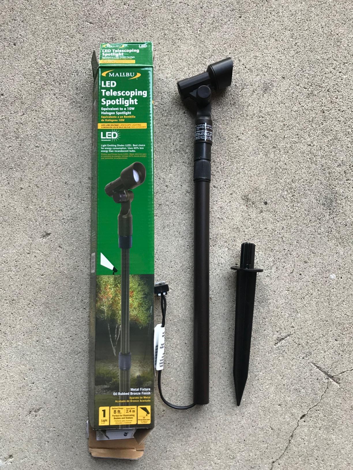 Malibu Low Voltage Spotlight 4W LED Telescopic Spot Light 12V Outdoor ...