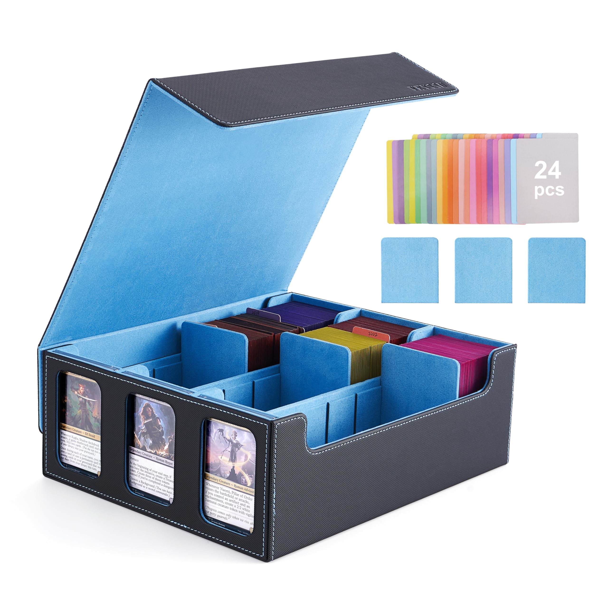 Amazon.com: Venssu Card Storage Box for Trading Cards with Card ...