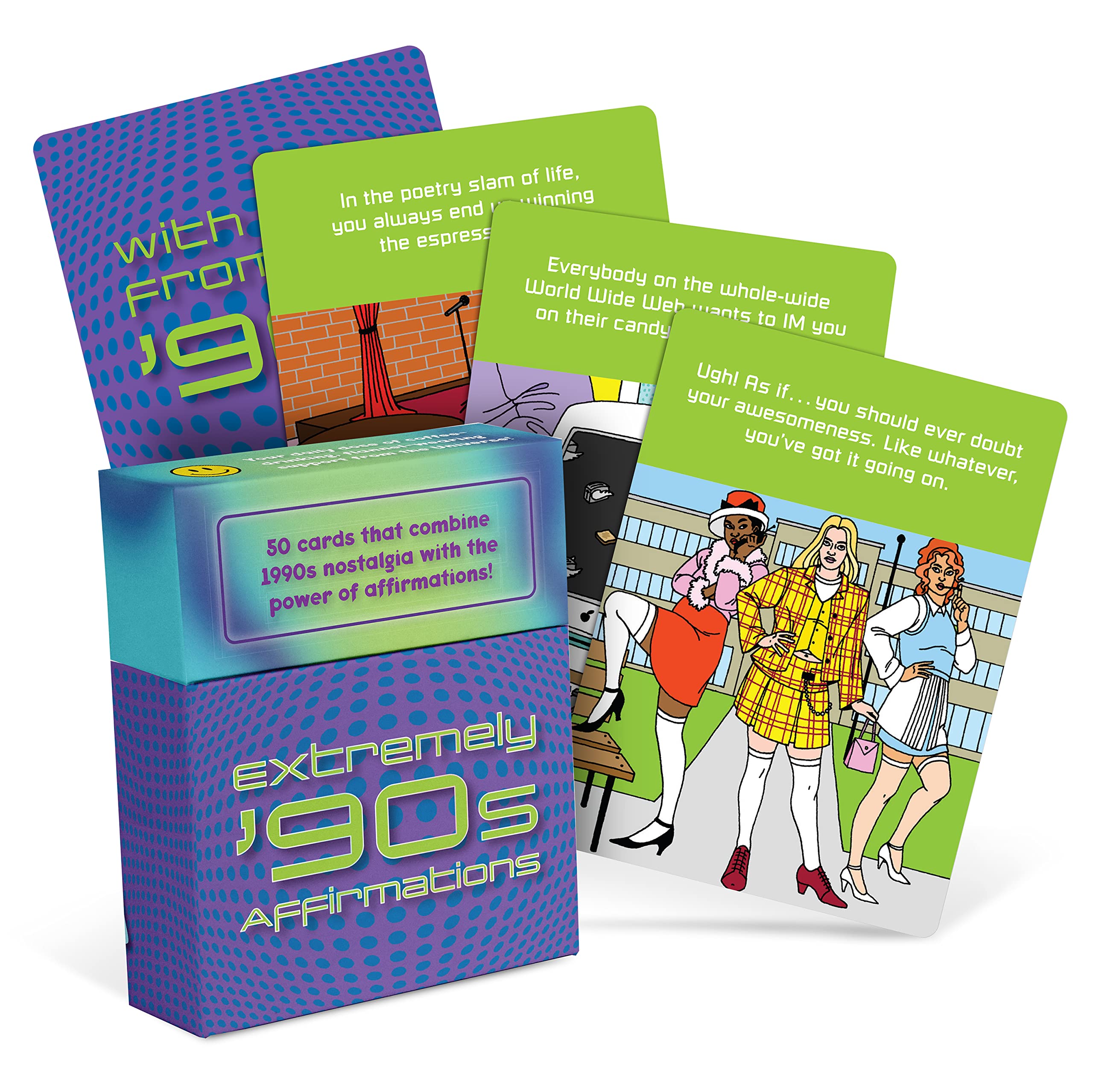 Snapklik.com : Knock Knock Extremely 90s Affirmations Deck: 50 Cards ...