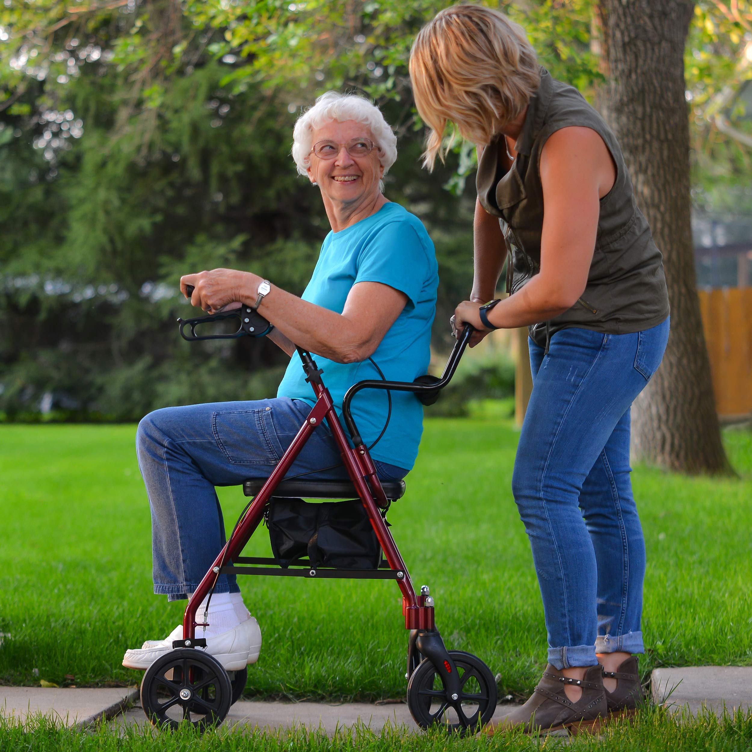 ProBasics Aluminum Rollator Walker With Seat Transport Chair Rolling probasics-aluminum-rollator-walker-with-seat-transport-chair-rolling