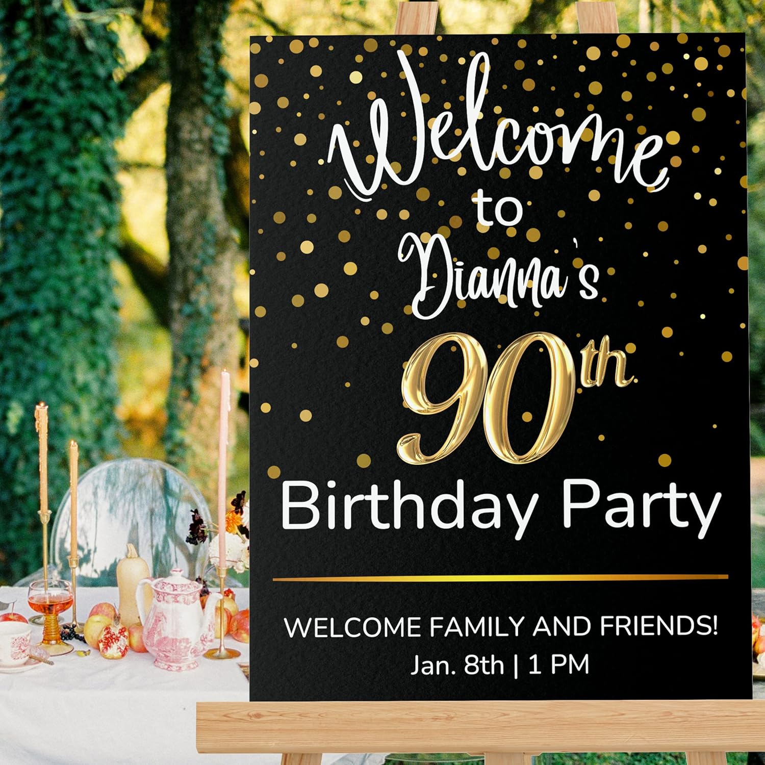 Amazon.com: Personalized Birthday Party Welcome Sign - Custom Birthday ...