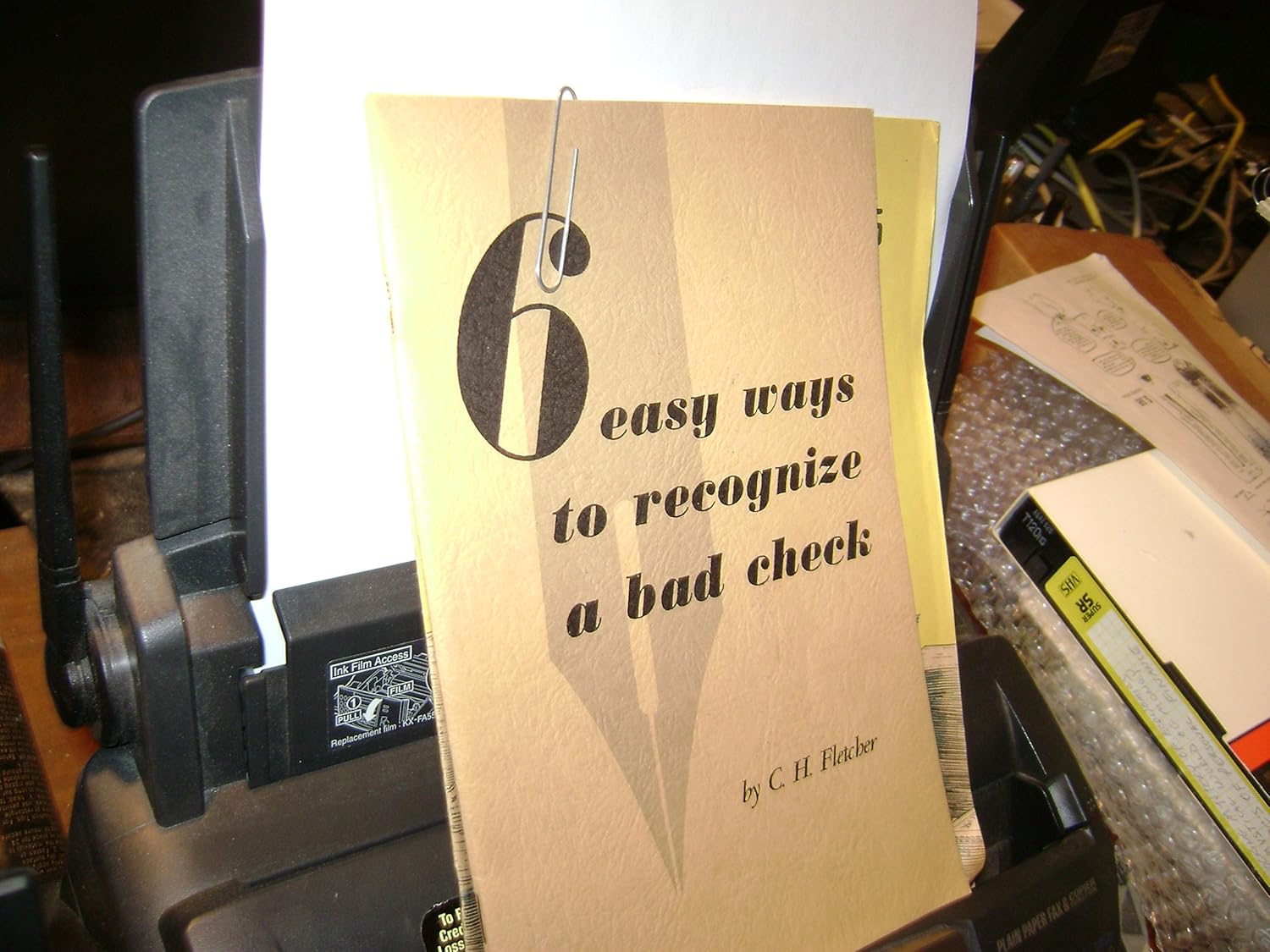 6 easy ways to recognize a bad check,: Based upon the research work of ...