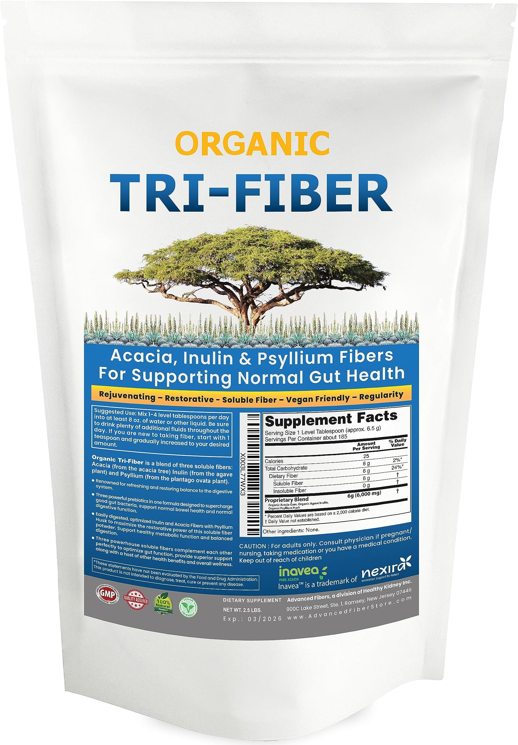 Amazon.com: Nutricost Soluble Fiber (Unflavored) 30 Servings - Vegan ...
