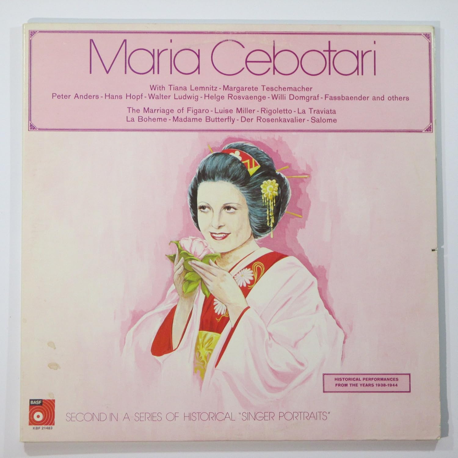 Amazon.com: Maria Cebotari Second in a Series of Historical "Singer ...