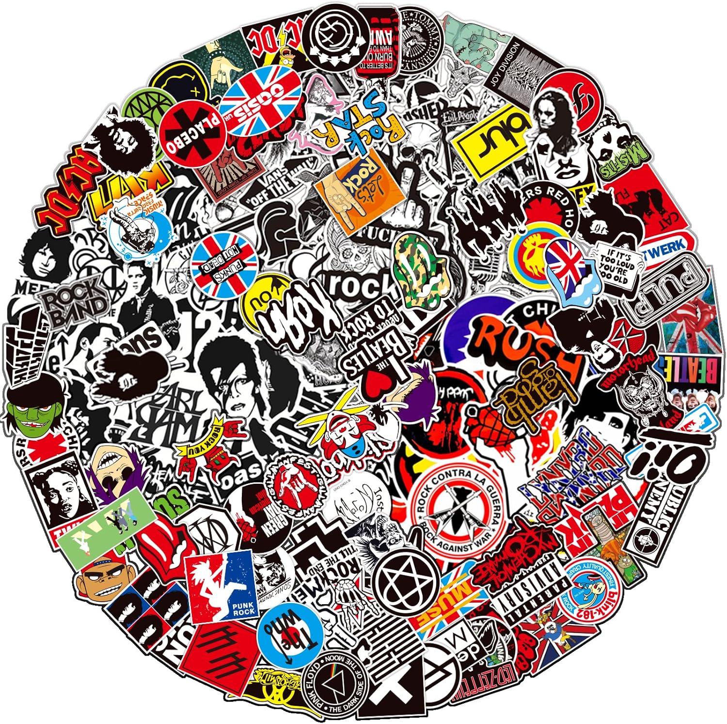 Amazon.com: Music Stickers 300pcs - Rock Band Stickers for Adults,Vinyl ...