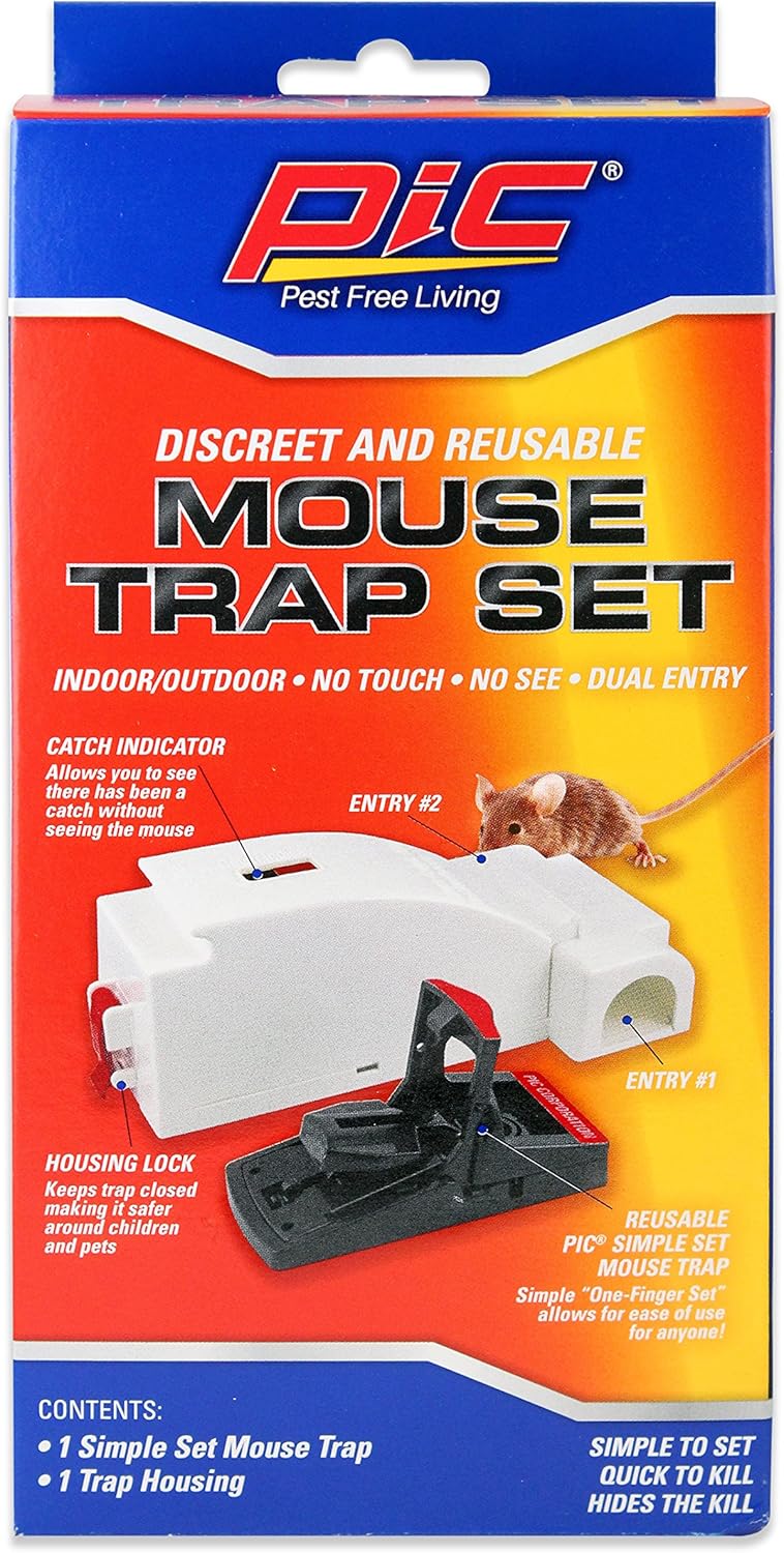 Amazon.com : PIC MTK-P Mouse Trap Kit, Black,Discreet Mouse Trap - Set ...