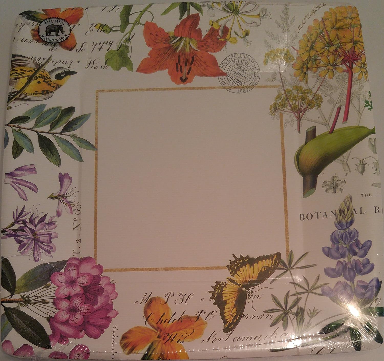Amazon.com: Michel Design Works Dinner Paper Plates, 8 Count, Botanica ...
