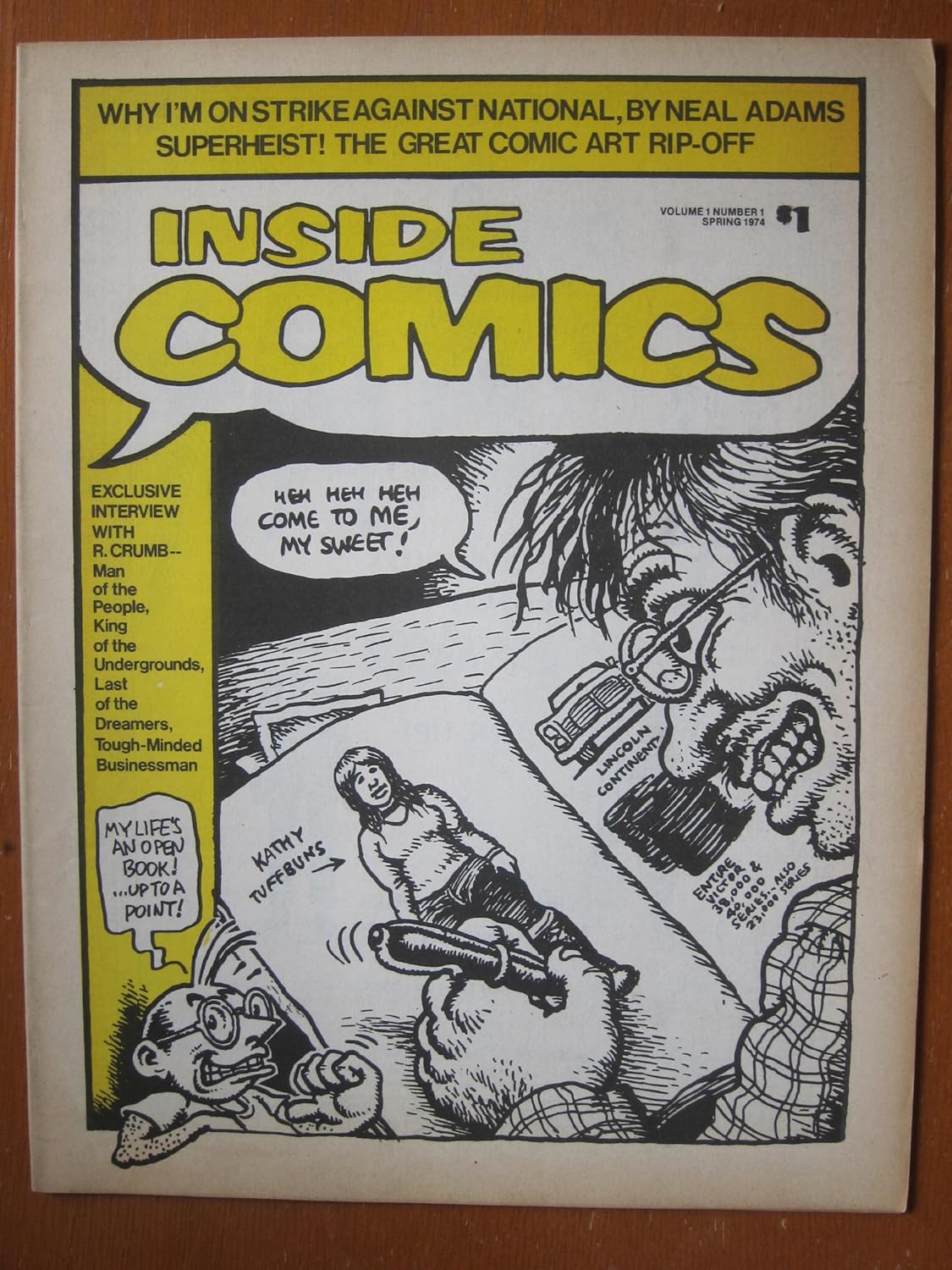 Inside Comics #1, Spring 1974. Robert Crumb, Neal Adams,: Joe ...
