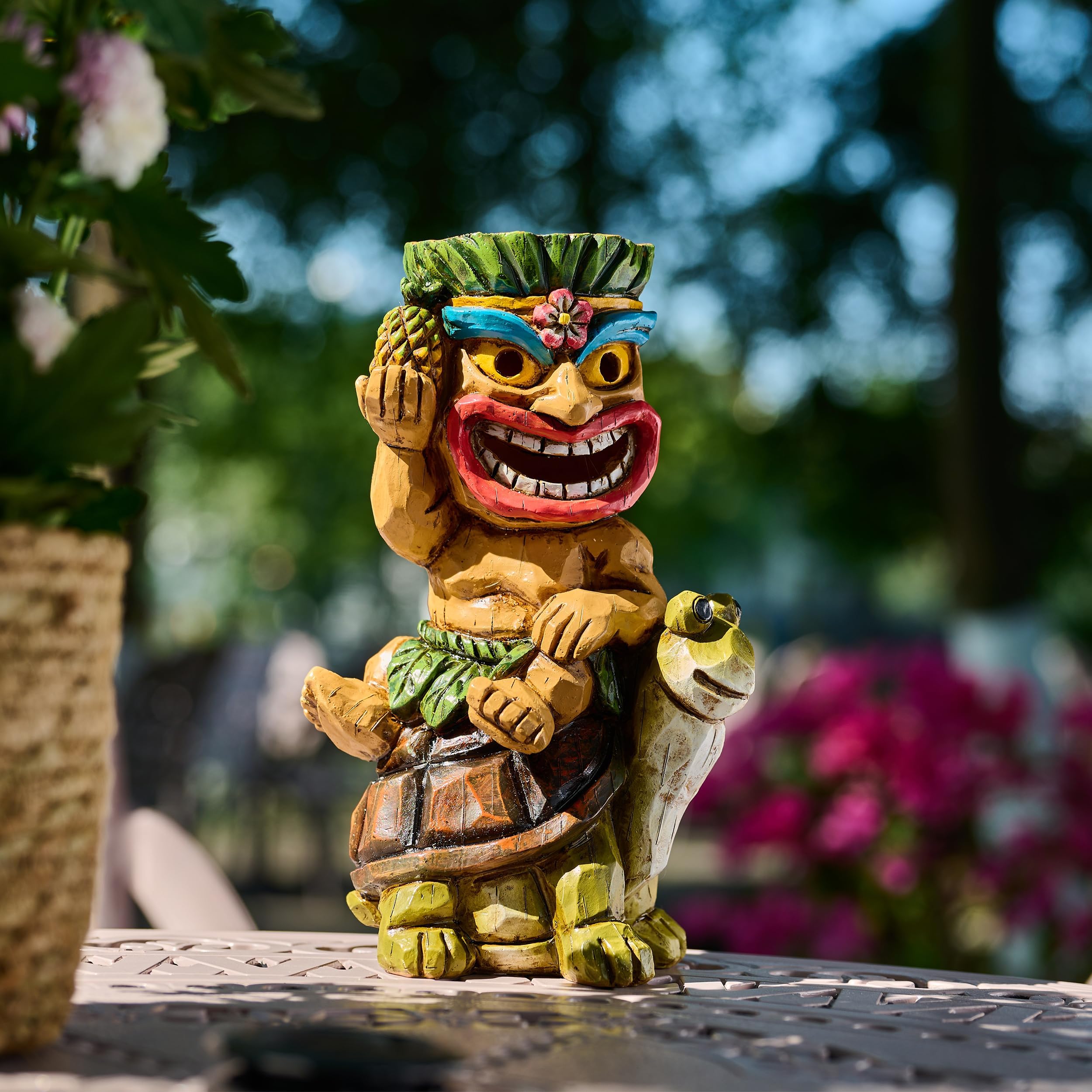 Amazon.com : Alpine Corporation SLL2610SLR-HH Solar Tiki Lighted ...