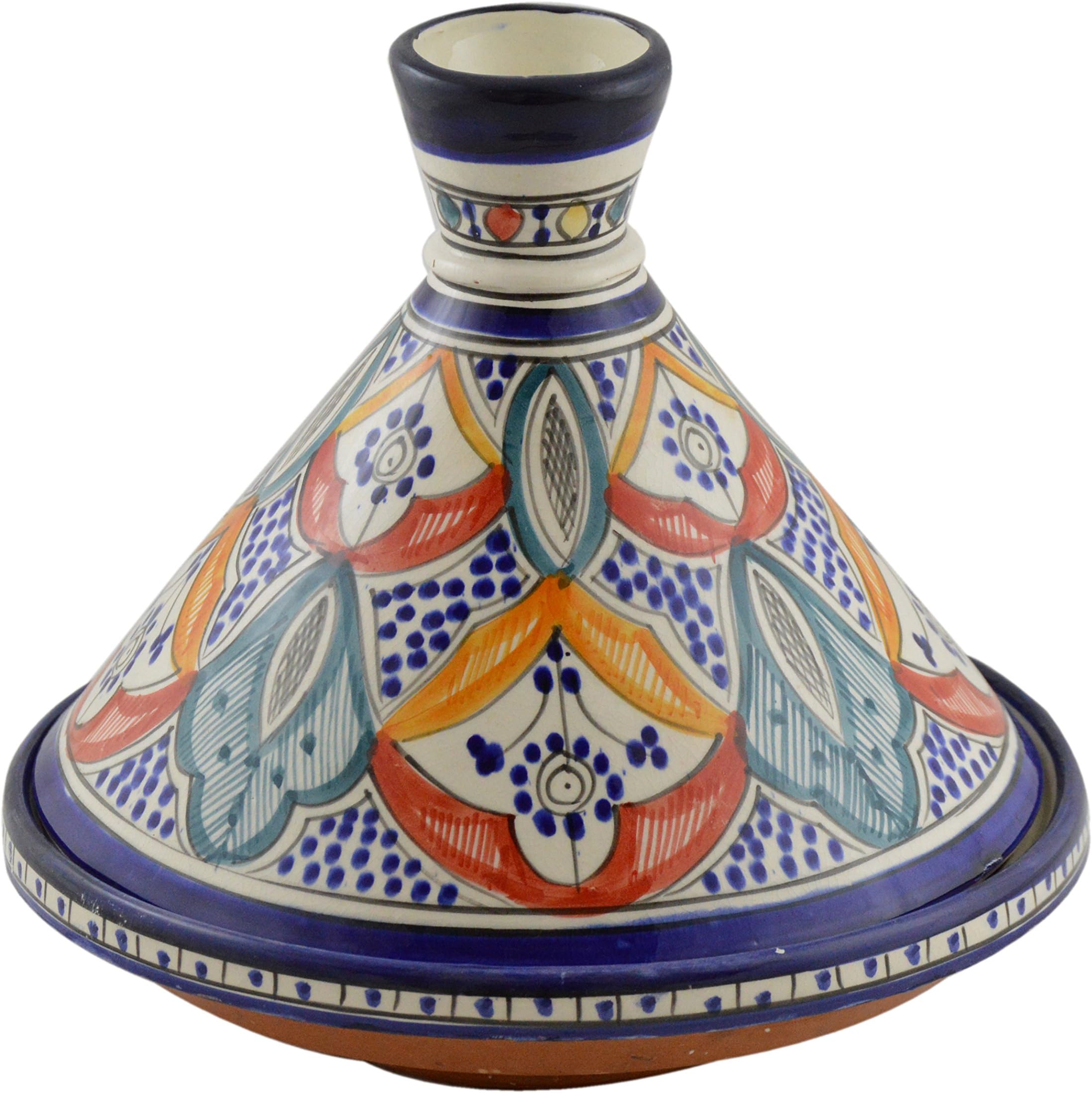 Amazon.com: Moroccan Handmade Serving Tagine Exquisite Ceramic With ...