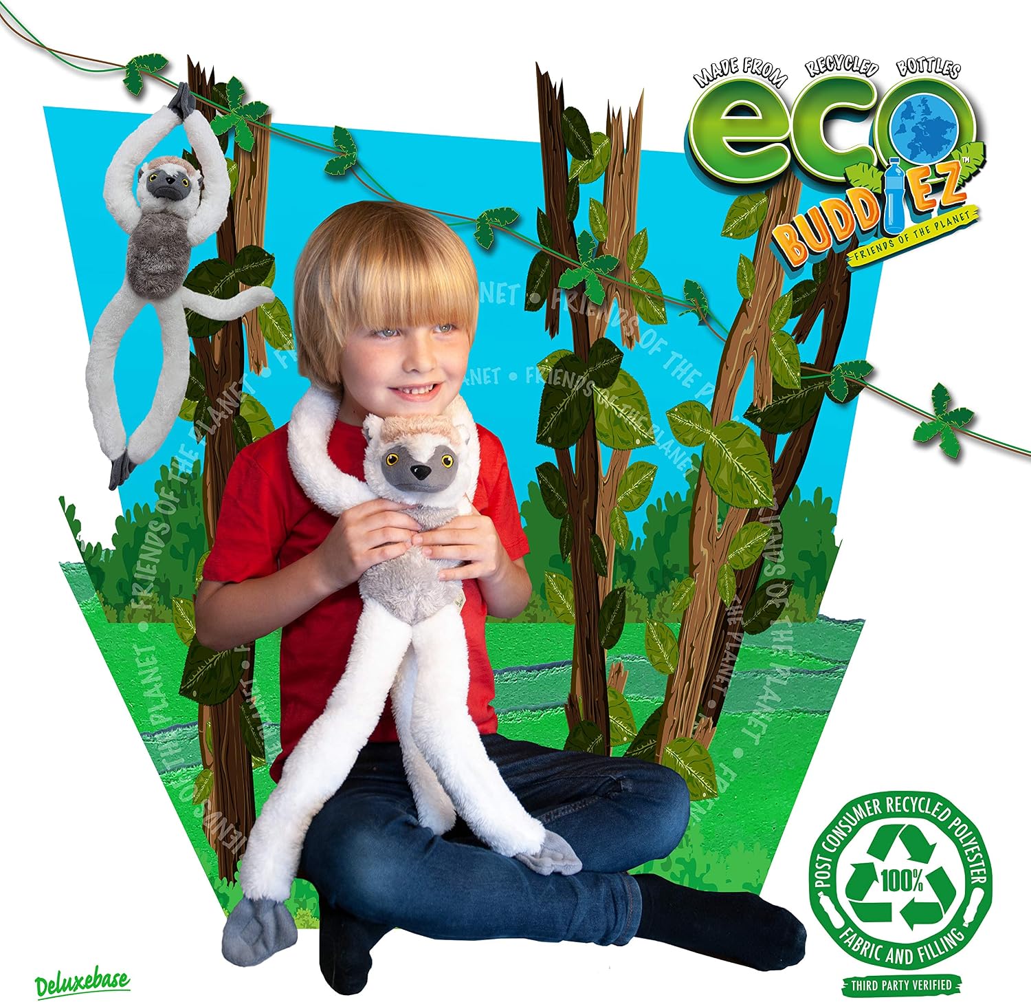 EcoBuddiez Tree Huggers – Squirrel Monkey from Deluxebase. 72cm Hanging ...