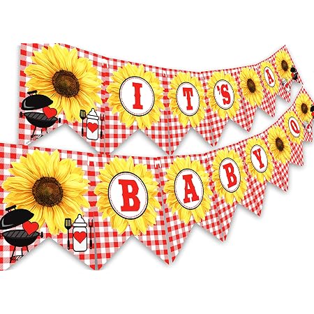 Amazon.com : It's A BabyQ Banner Backdrop BBQ Baby Shower Background ...