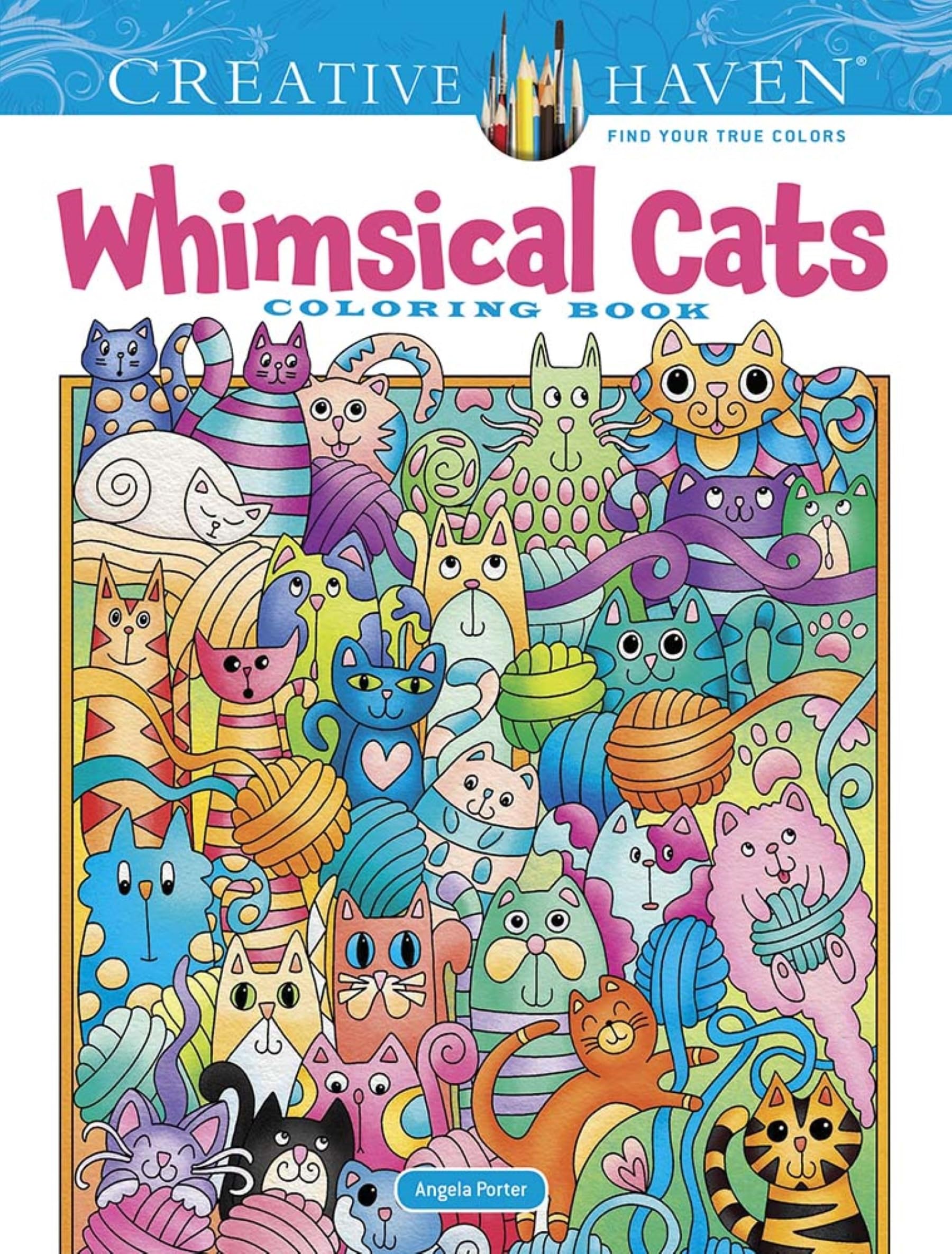 Amazon.com: Creative Haven Whimsical Cats Coloring Book (Adult Coloring ...