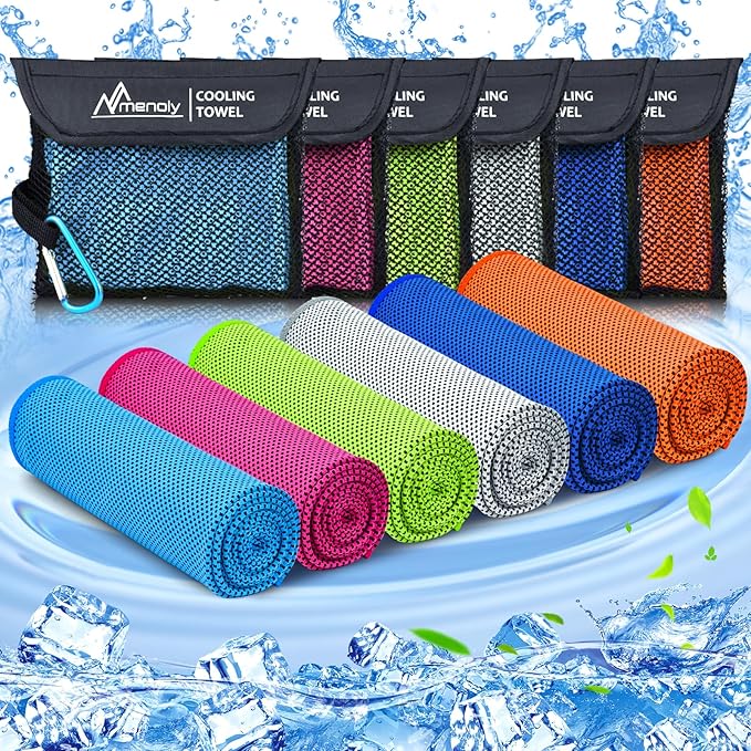 Amazon.com: MENOLY 6 Pack Cooling Towels, 40"x12" Cooling Towels for ...