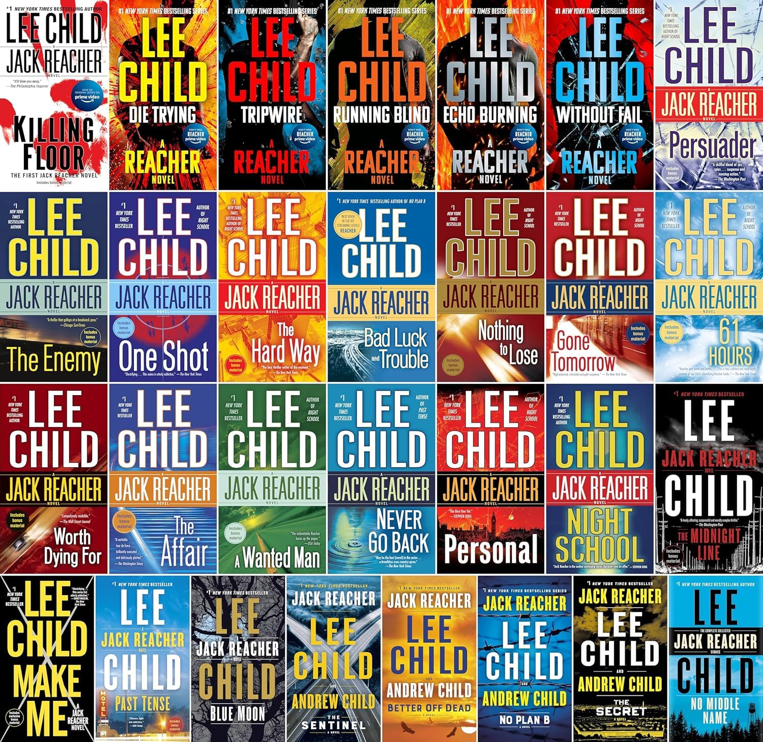 Jack Reacher Complete Series Set (29 Books) by Lee Child: Lee Child ...