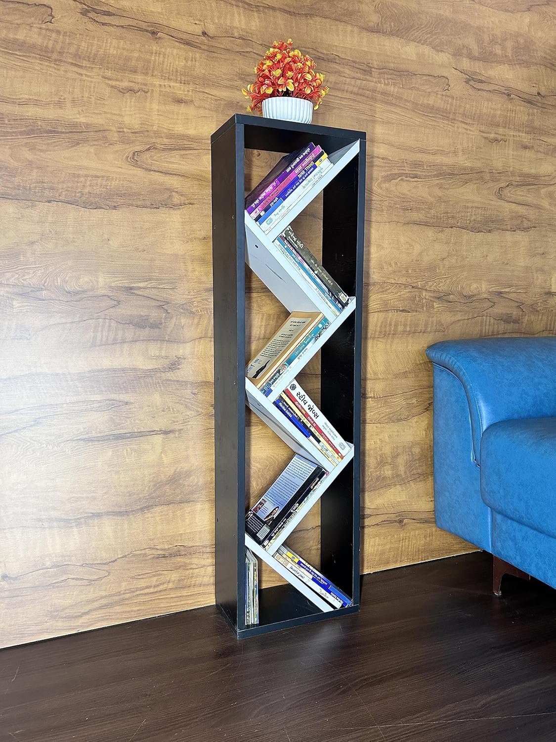 NE Furniture Wooden Book Rack,Rectangular Space Saver Engineered Wood ...