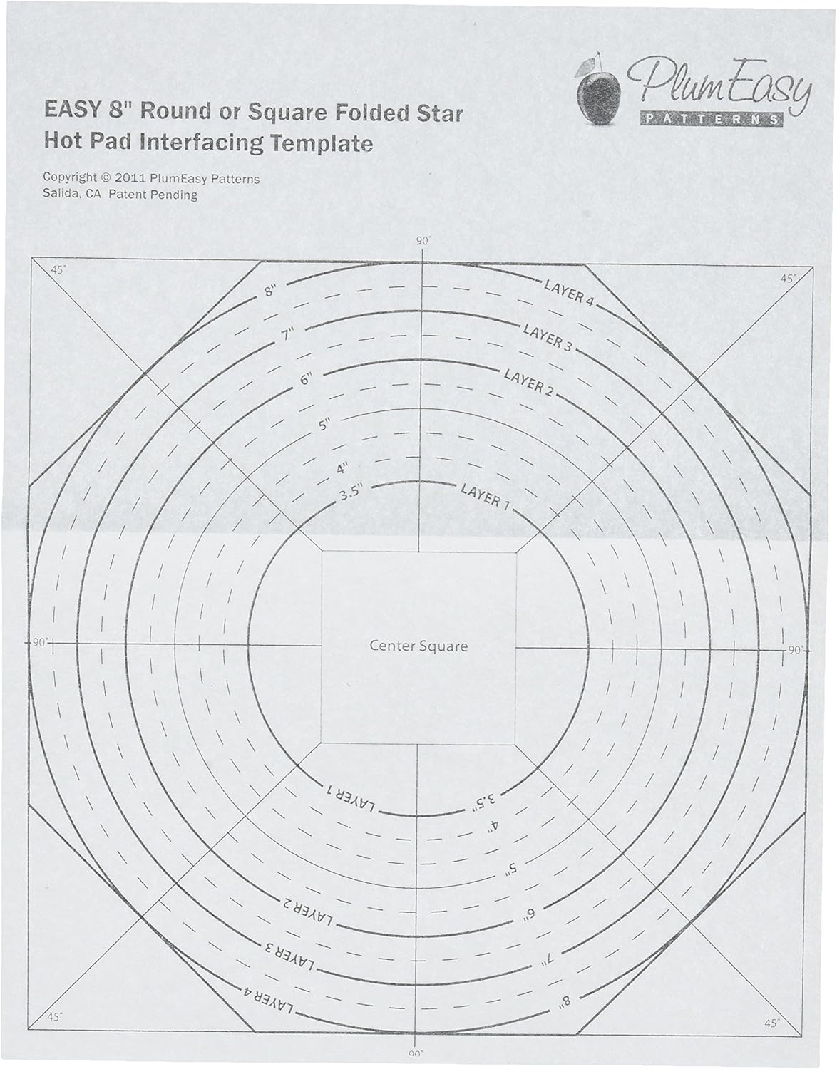 Amazon.com: Folded Star Hot Pad Pattern - 8" Squared : Arts, Crafts ...