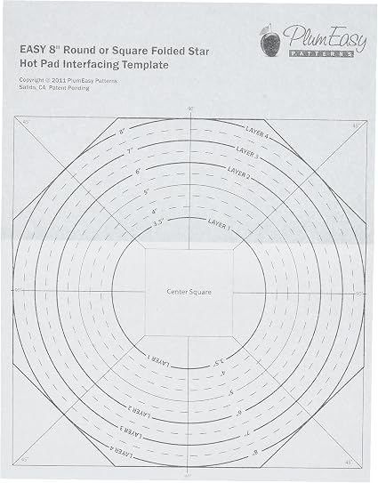 Amazon.com: Folded Star Hot Pad Pattern - 8" Squared : Arts, Crafts ...