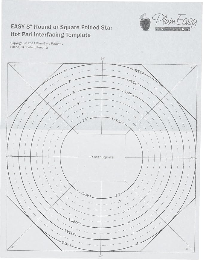 Amazon.com: Folded Star Hot Pad Pattern - 8" Squared : Arts, Crafts ...