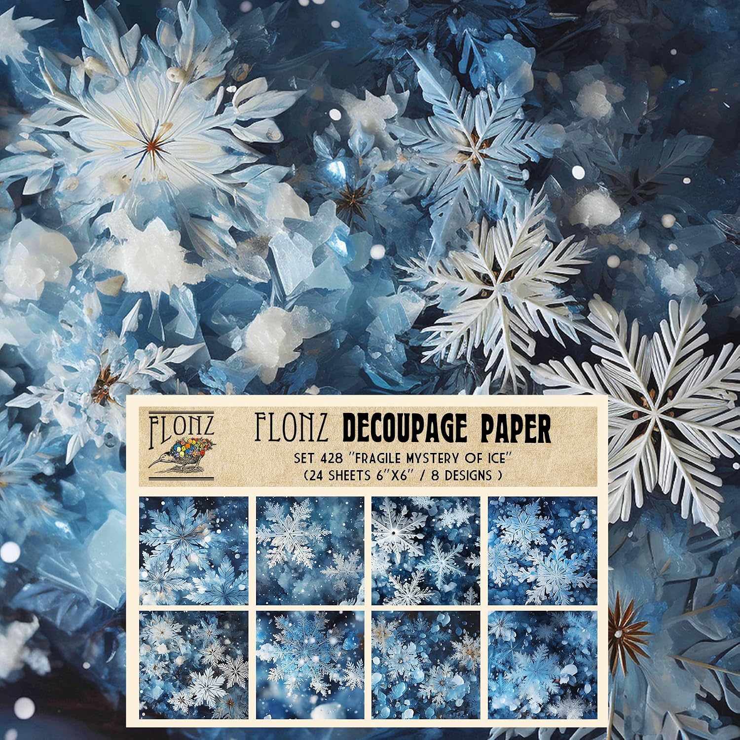 Amazon.com: Decoupage Paper Pack (24 Sheets 6"x6") Fragile Mystery of ...