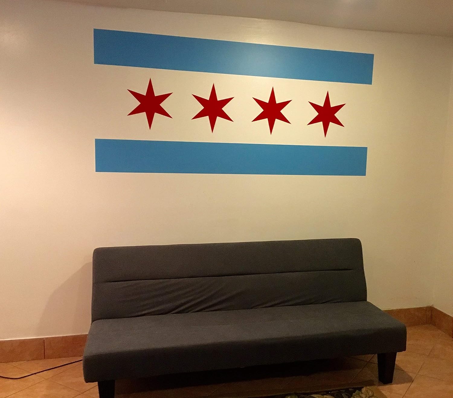 Amazon.com: Chicago Flag Wall Decal, Chicago Flag Sticker. Die-Cut ...